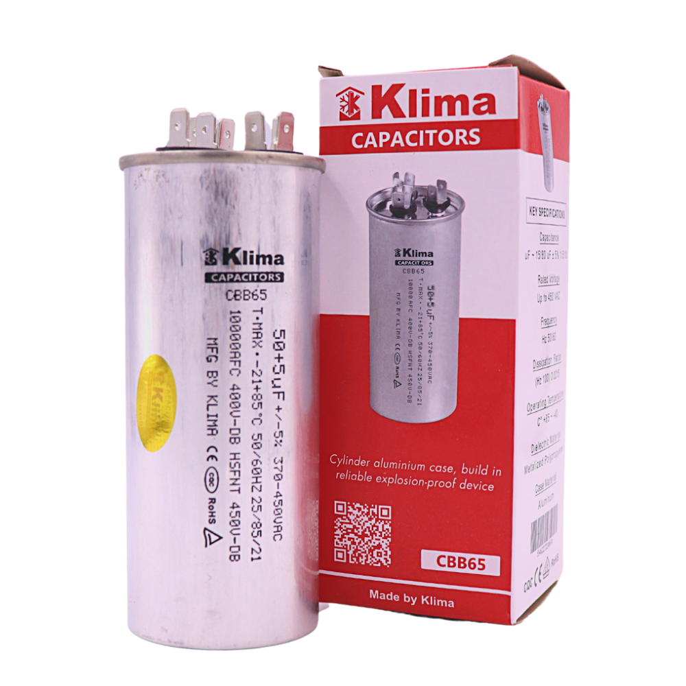 Klima Running Capacitor CBB65 50+5µF 370-450VAC